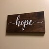 Hope Wood Sign, Hope Wall Decor, Hope Home Decor Wall Art, Hope Sign ...