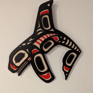 Coast Salish Twin Wolves Wall Art - Etsy