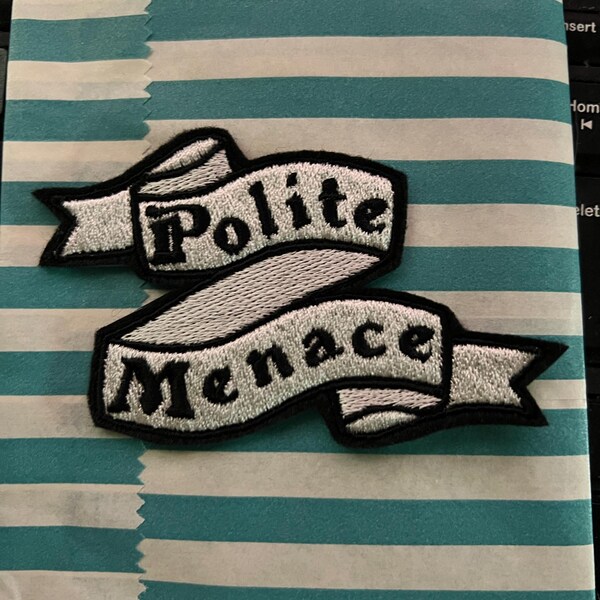 Polite Menace Iron on Patch | Our Flag Means Death - Etsy