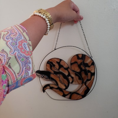Suncatcher Python. Animal Snake Home House Pendant. Wall Window Hanging ...