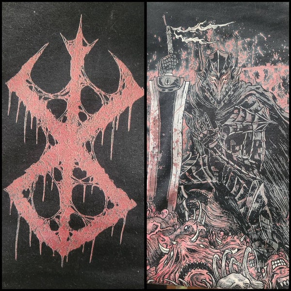 Drippy Souls Berserker Guts Cursed Armor Grim Hooded Sweatshirt - Etsy