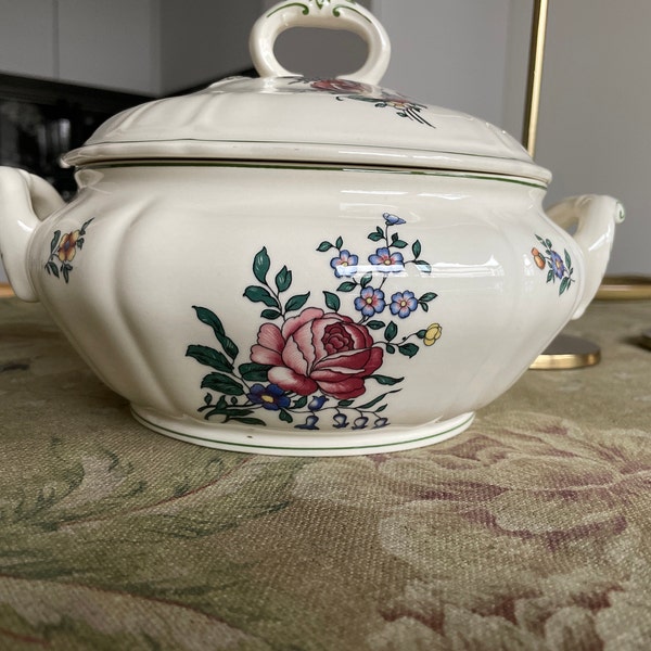 Vintage Rosenthal Classic Rose Collection Vase With Green Flower Decor ...