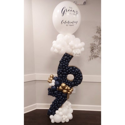 Number 6 BUBBLY Font, Balloon Mosaic Template, SIX Mosaic Number ...