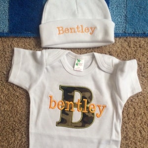 Baby Boy Clothes Personalized Baby Boy Outfit Monogram Baby Boy Camo ...