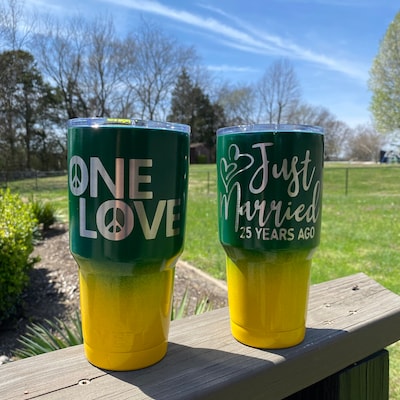 Green Bay Packers Powdercoated Yeti Tumbler, Free Personilization - Etsy