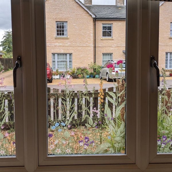Wild Flowers Double Sided Window Sticker - Etsy