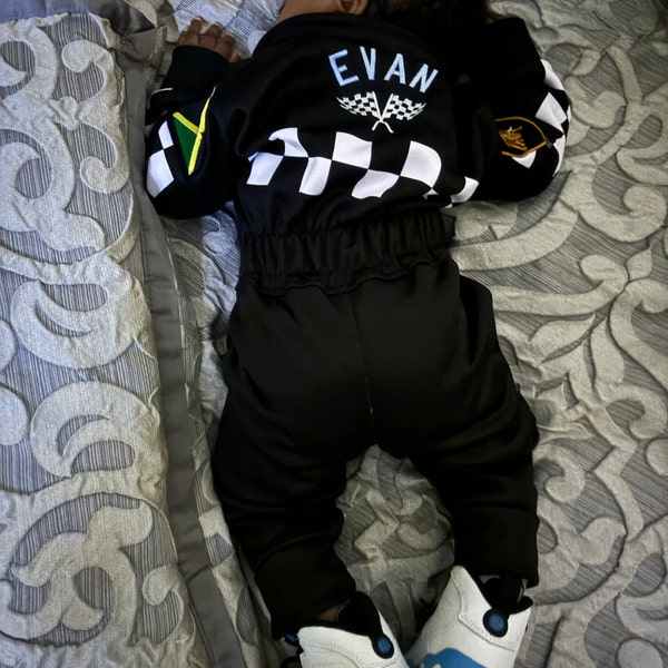 Kids Car Racing Suit, Driver Racing Suit, Pilot Suit, Baby Race Suit ...