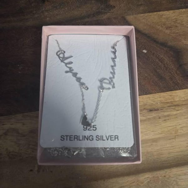 Two Name Handwriting Necklace, Twin Gift, Personalized Jewelry, Custom ...