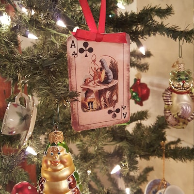 Alice in Wonderland Playing Card Christmas Ornaments Set of 8 - Etsy Canada