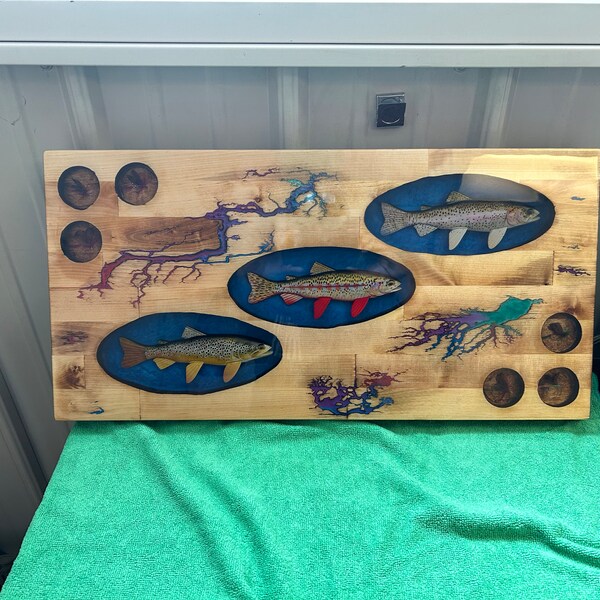 Realistic Trout 3 Pack (rainbow, Brown, and Golden) - Etsy