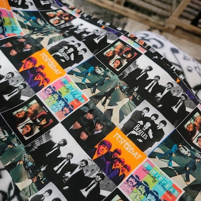 Beatles Fabric 100% Cotton Fabric by the Yard Music Group Album Covers ...
