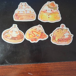 Cute Animal Foodies Stickers/ Matte/ Holographic/ Die Cut Stickers ...