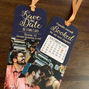 Customized Save the Date Bookmark, Save the Date, Bookmark Invitation ...