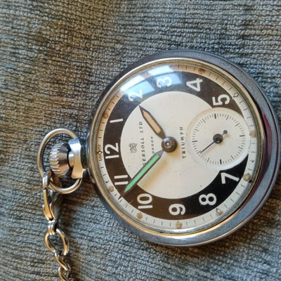 Vintage Half Hunter Aviatime Dress Pocket Watch by Avia - Etsy