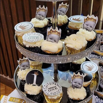 Notorious One Round Cupcake Toppers, 2 Circle Cupcake Toppers, the Big ...