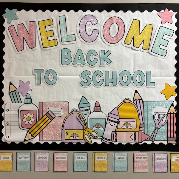 Retro Pastel Bulletin Board Letters | Smile Patches - Etsy