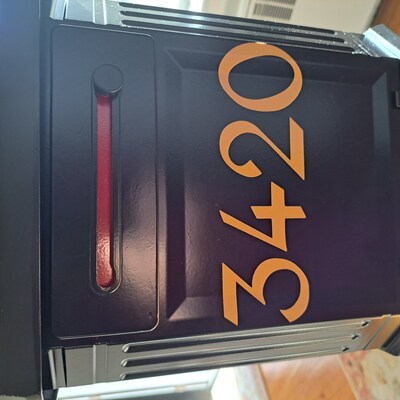 Custom Mailbox Numbers REFLECTIVE Vinyl Decals Stickers House SET OF 2 ...