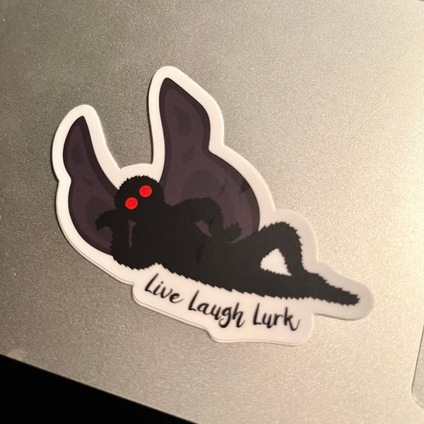 Mothman Original Live Laugh Lurk Sticker - Etsy