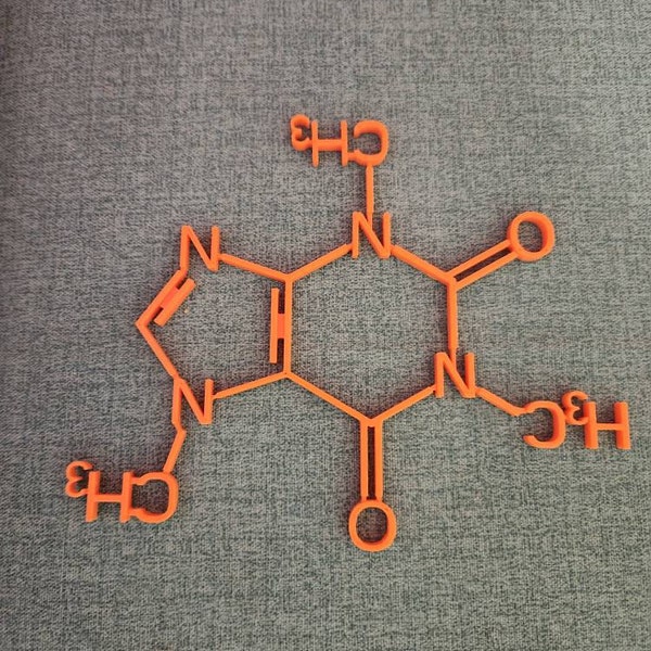 Caffeine Molecule Wall Decor | Caffeine Molecule Wall Art | Coffee ...