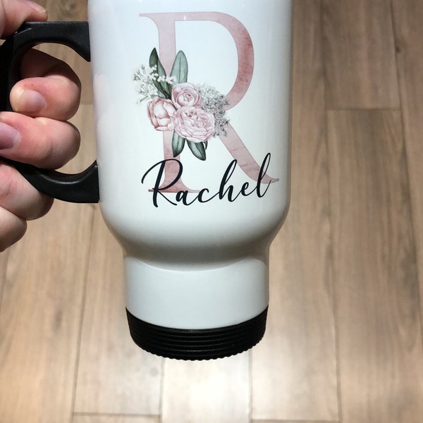 Personalised Travel Mug, Name & Initial Travel Mug, Gift for Her - Etsy UK