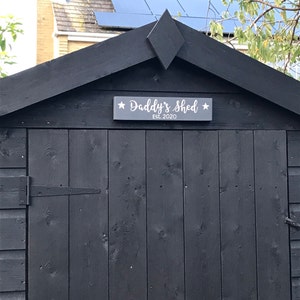 Personalised Shed Sign Custom Wooden Sign, Daddy's Shed Sign, Grandad's ...