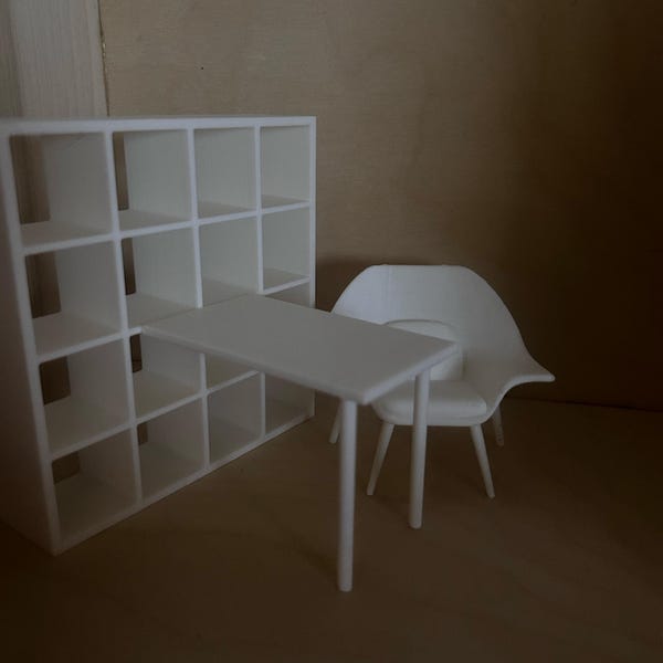 Miniature Replica Micke Desk Workstation for Miniature Dollhouse - IKEA ...