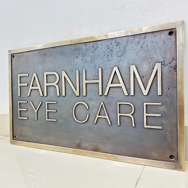 Fully Customized Bronze Plaque Cast Bronze Vintage Signs Family Name ...