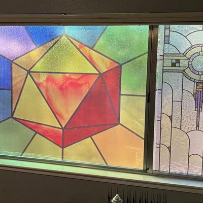 Custom Size Stained Glass Window Film Frosted Privacy Static Cling ...