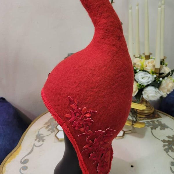 Phrygian Red Felt Wool Hat Medieval Men's and Women's Liberty Cap ...