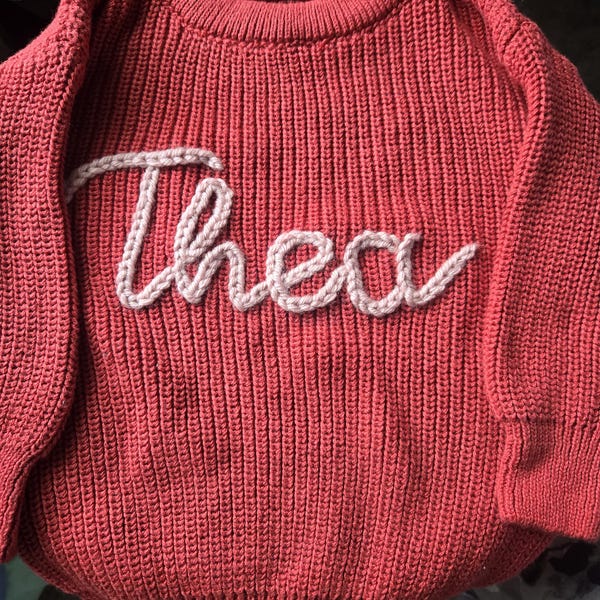 Personalized Baby Name Sweater, Embroidered Children Sweatshirt ...