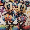 Mickey & Minnie Splash of Color, Cartoon Characters, PNG. Waterslide ...