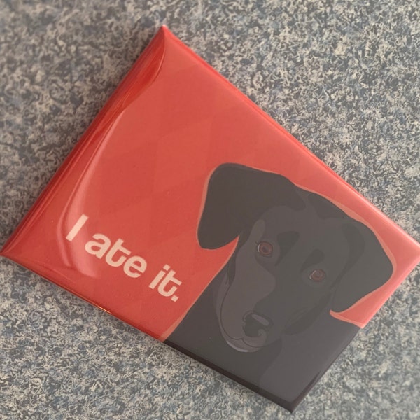Black Lab Magnet – Funny Dog Fridge Magnets – Labrador Retriever Admits ...