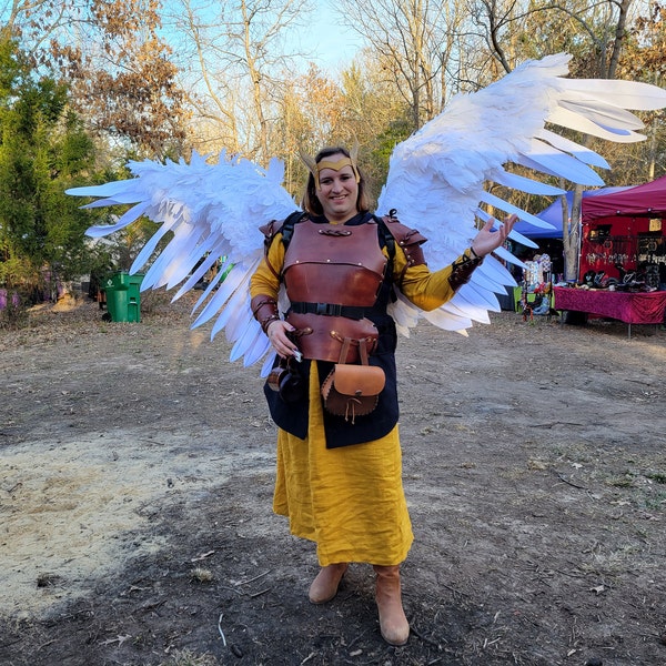 Leather Winged Valkyrie Crown, Leather Crown Multiple Color Options ...