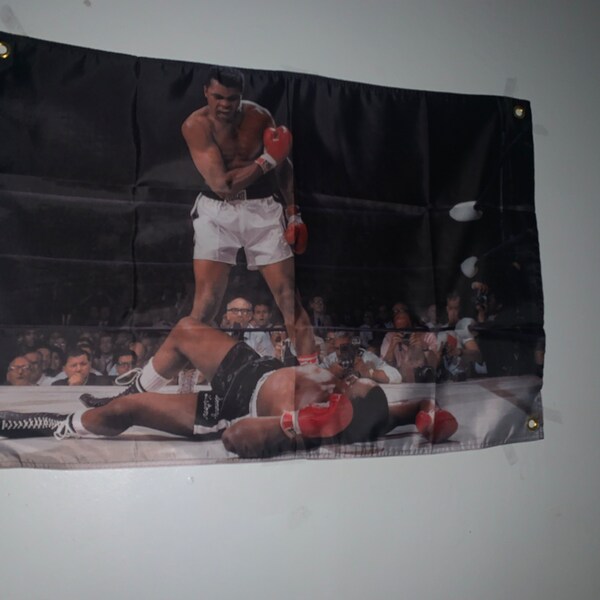 Muhammad Ali Gym Flag Any Size Motivation Body Building Wall Hanging ...