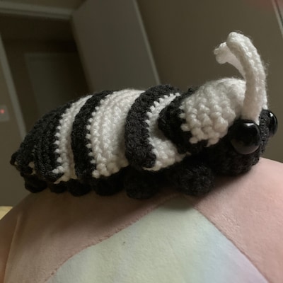 Dairy Cow Pill Bug Plush Roly Poly Doodle Bug Isopod Stuffed Crochet ...