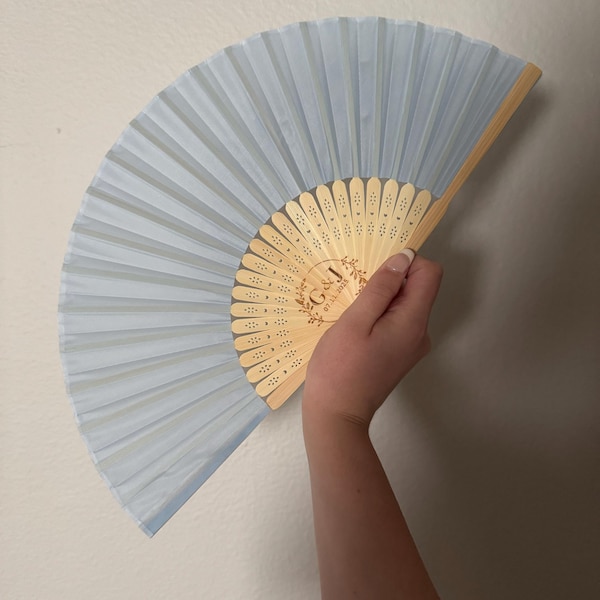 Personalized Custom Hand Fans Wedding Party Favors Frabic Fans Bulk ...