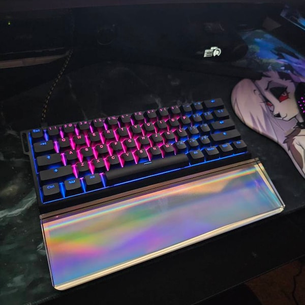 Synthetic Crystal Wrist Rest Clear Wrist Rest Frosted Keyboard 65% 75 ...