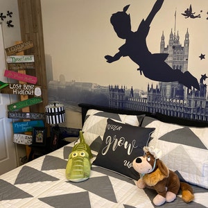 Customized Directional Sign Wooden Mile Marker Peter Pan Neverland ...