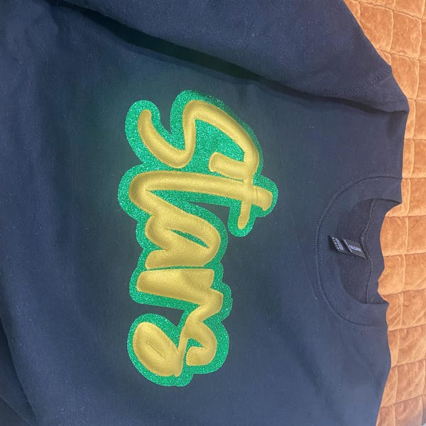Custom Puff Tank, Custom Sports Puff Tank, Custom Cursive Tank Top ...