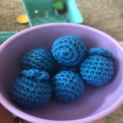 1-20pcs Blueberry Crochet Stuffed Berries Blueberries Play Kitchen Play ...