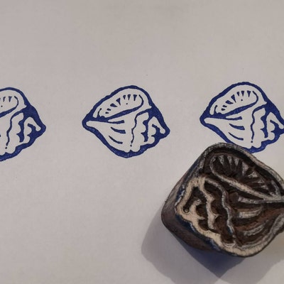 Sea Shell Spiral Wood Stamp Hand Carved Fabric Textile Indian - Etsy