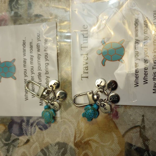 Personalised Turtle Keychain,turtle Keyring,personalised Gift,travel ...