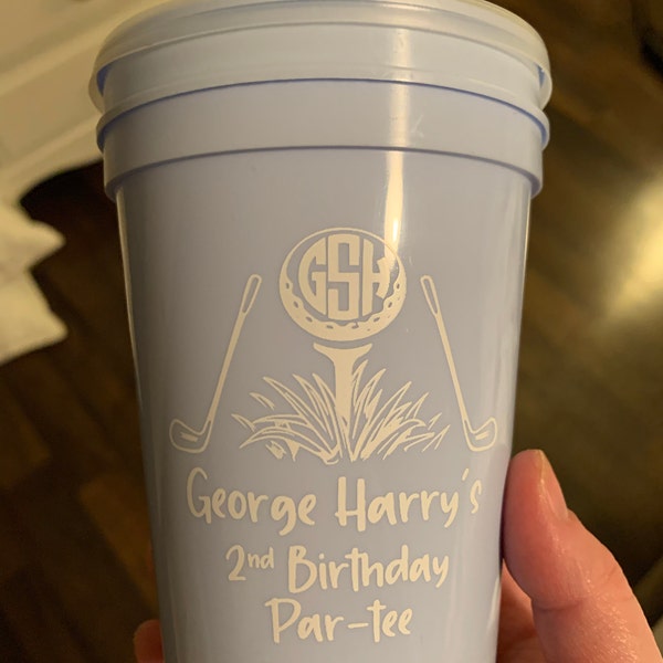 Golf Birthday Cups, Golf Birthday Party, Golf Theme Birthday, Golf Cups ...