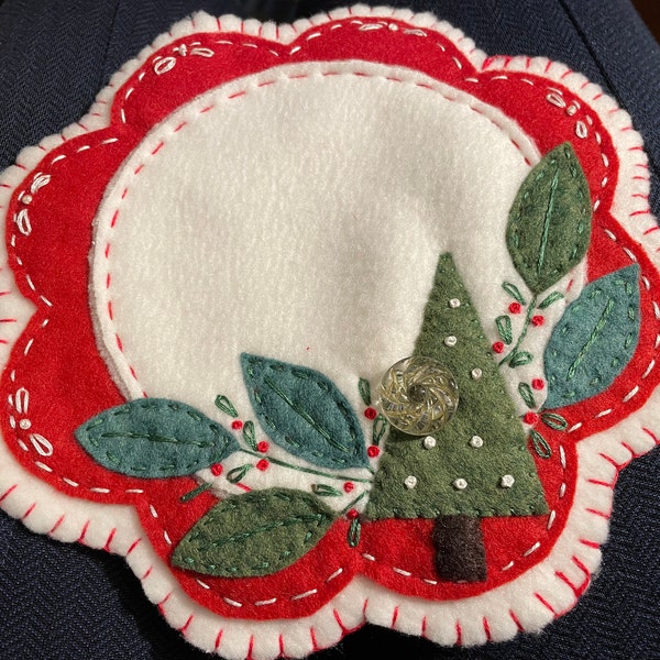 PDF Christmas Tree Candle Mat Cozy Felt Pattern - Etsy