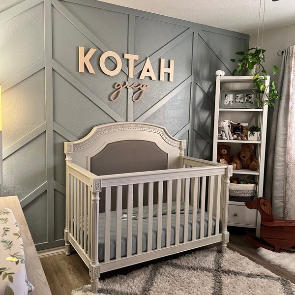 Nursery Name Sign, , Nursery Sign, Over Crib Sign, Nursery Letters ...