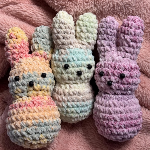 No Sew Easter Peep Bunny Crochet Pattern - Free Keychain Peep Pattern ...