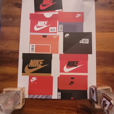 Nike Sneaker Box Poster Wall Art - Etsy