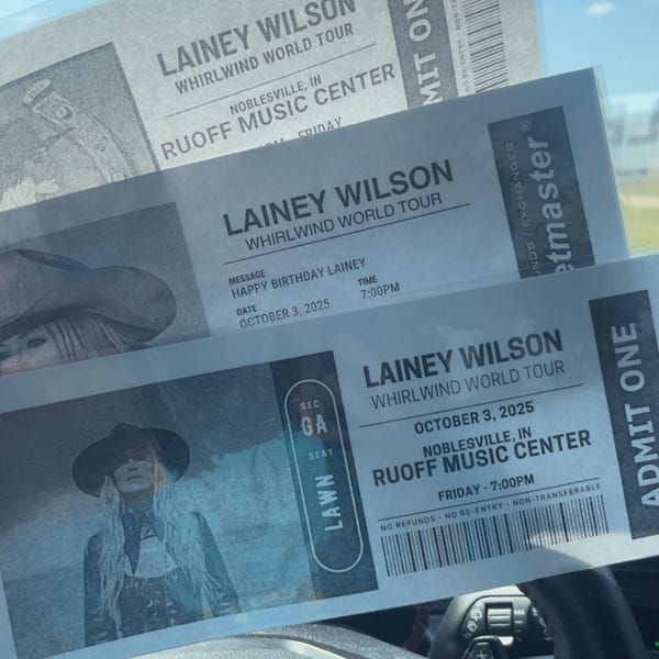 Lainey Wilson Editable Concert Ticket, Whirlwind Tour 2025, Memorabilia ...