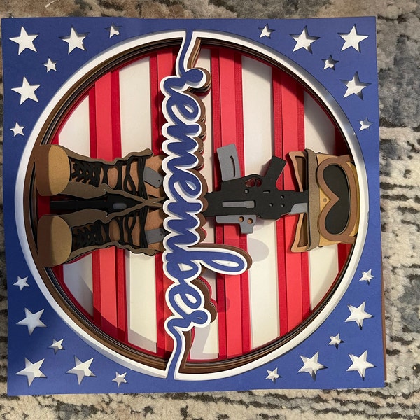 3D BATTLEFIELD CROSS SVG - Memorial Day Shadow Box Svg - Road Trip Svg ...