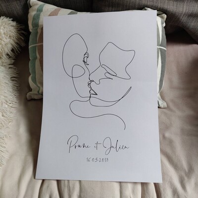 Intertwined Hands Poster and Calligraphic Couple's First Names or Love ...